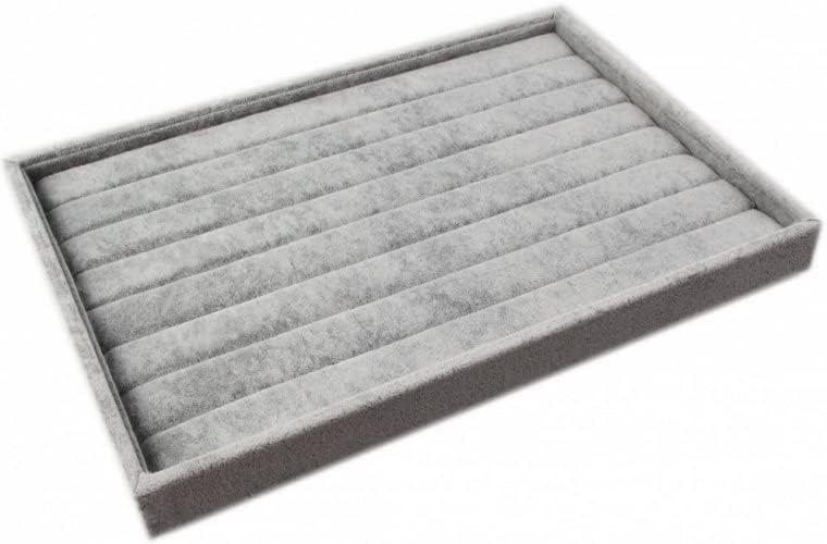 BucketList® Women Velvet Glass Ring Earrings Jewellery Box Display ...