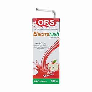 Pack of 8 (200 ml each) Apple Flavour | Electrorush ORS Ready to drink ...