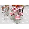Nutley's 190ml Round Glass Jar with Screw-Top Lid - Red Gingham (Pack of 6) : Amazon.co.uk: Home ...