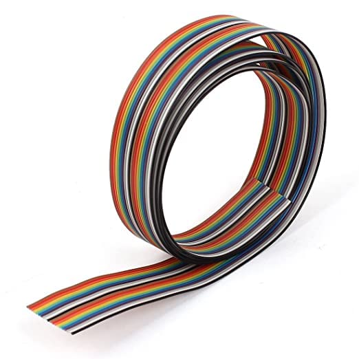 1 Meter Flexible Rainbow Color Flat Cable : Amazon.in: Industrial ...