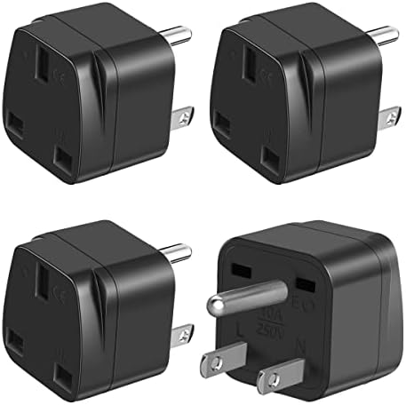 LUKELI 4 Pack UK to USA Plug Adaptor Thailand Travel Adapter USA Travel ...