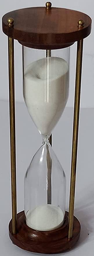 Sand Clock&Timer 30 Minutes Sand Timer (Wood and Brass Hourglass,Sand ...