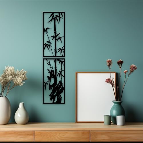 Amazon.com: Chinese Style Framed Metal Wall Hanging, Outdoor Garden ...