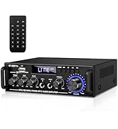 Amazon.com: Daakro AK45 Amplifier Stereo Receiver Bluetooth 5.0 Power ...