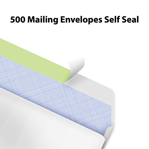#10 Envelopes Letter Size Self Seal, Business White Security Tinted ...