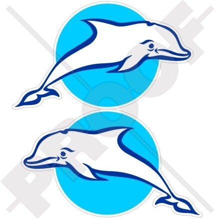 Amazon.com: DOLPHIN Dauphin Delfin 8"(200mm) Vinyl Bumper Stickers ...