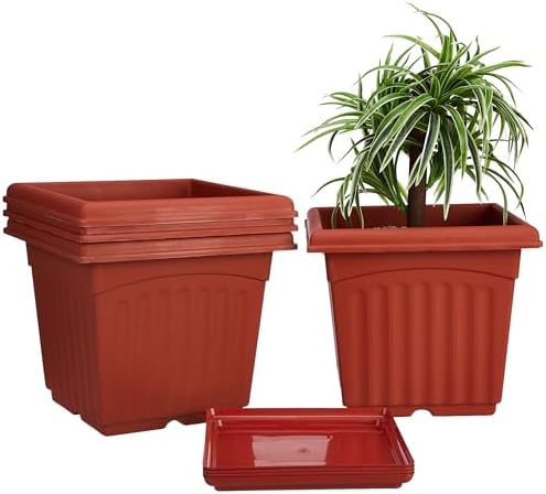 Kuber Industries 18 Inches Portable Plastic Plant Pot for Home Decor ...
