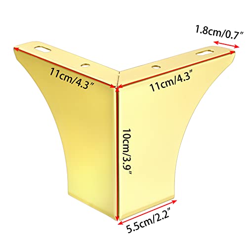 SUMNACON 4Pcs 10cm Metal Sofa Legs Wardrobe Leg Furniture Leg, Modern ...