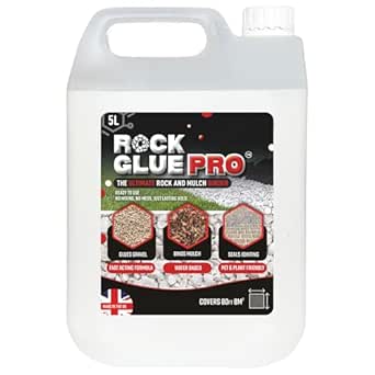 5 Litre XL Gravel Binder Water Based For Bonding Stones, Bark and ...