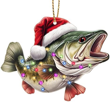 Amazon.com: Fish Ornament for Christmas Tree - Largemouth Bass Fish ...