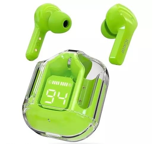Ultrapods TWS Earbud, Bluetooth Earbuds with Display, Transparent ...