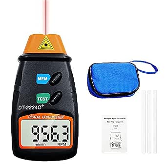 AIOMEST Digital Tachometer Velocimeter Photoelectric & Counter Handheld ...