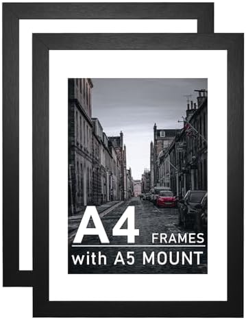 ASAB Pack of 1 A4 Frame Wall Hanging Hooks Flat Classic Design A4 ...