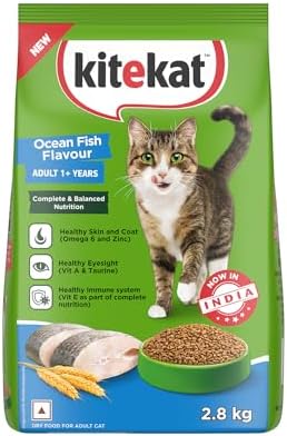 Kitekat Adult (1+ Years) Dry Cat Food, Ocean Fish Flavour, 2.8kg ...
