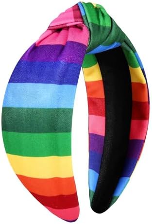 Amazon.com : PHALIN Rainbow Headband for Women LGBTQ Heart Flag Pride ...