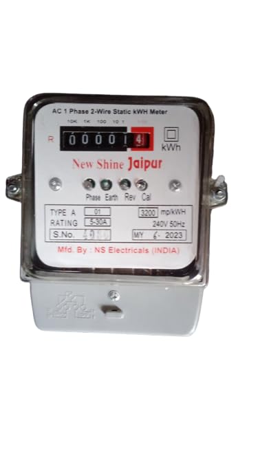 New shine Wire Electrical Energy KWH Meter (White) : Amazon.in ...