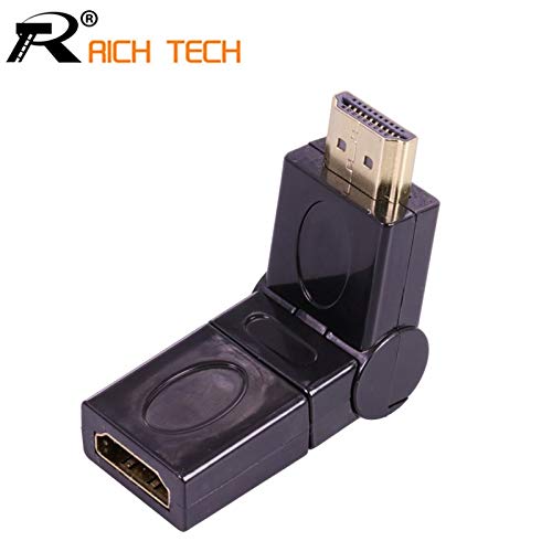 Buyme 1Pc Hdmi Elbow Adapter 360 Rotating Hdmi Male to Female Connector ...