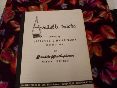 Bendix Westinghouse Airbrake Equipment OEM OEM Owners Manual: Bendix ...