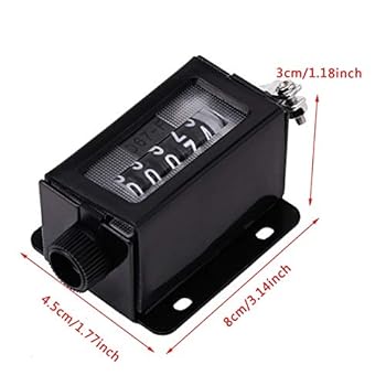 Mechanical Counter 5-Digit Mechanical Pull Counter - Resettable Rotary ...