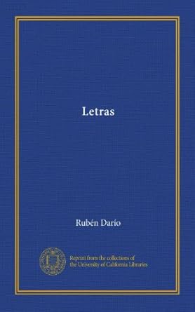 Amazon.fr - Letras - Darío, Rubén - Livres
