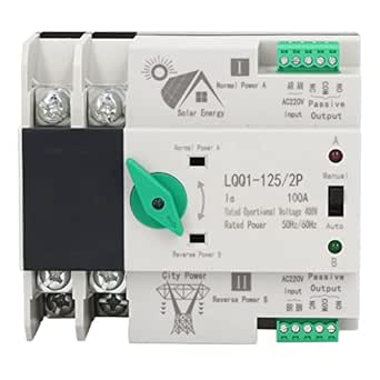 BAUD Dual Power Automatic Transfer Switch, AC400V 100A 2P Millisecond Circuit Fast Controller ...