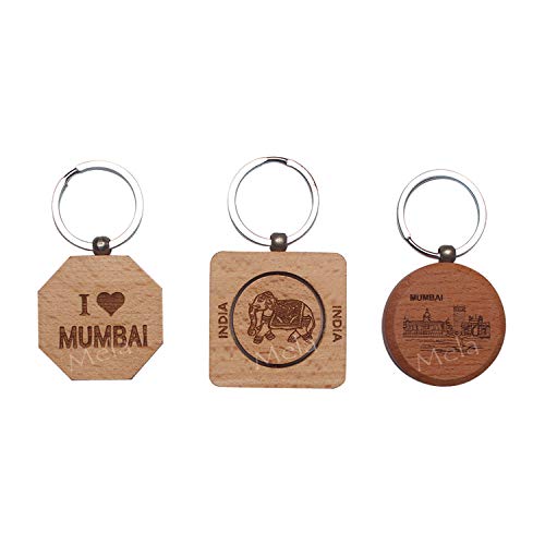 Mela Keychain - Indian Souvenier, Gifts, Laser Engraved I Love Mumbai ...