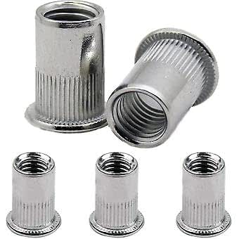 Zinc Plated M6 Flat Head Metric Threaded Rivetnut Insert Nut insert ...