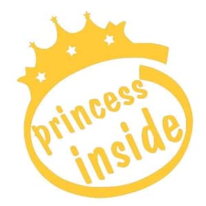 Princess Inside Gold car Sticker : Amazon.in: Car & Motorbike
