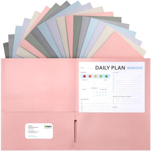 Amazon.com : Glenmal 204 Pcs Pocket Folders Colored 2 Pocket Folders ...