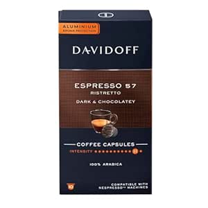 Davidoff Espresso 57 Ristretto Dark and Chocolate Coffee 10 Capsules ...