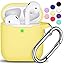 R-fun AirPods Case Cover , Soft Silicone Protective Cover with Keychain ...