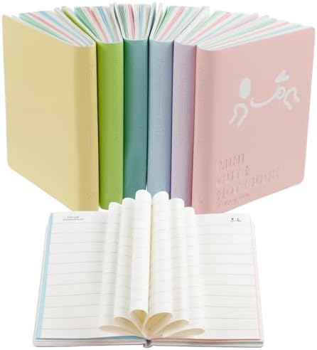 Amazon.com : Ipienlee Small Diary Pocket Notebook, PU Leather Smiley ...