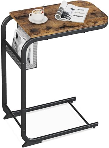 Amazon.com: SYKIARIOL C Shaped End Table, Sofa Side Table with Side ...