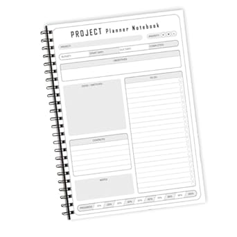 project planner notebook project management workbook with checklist project to do list notebook ...