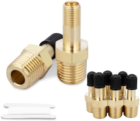 4Pcs Schrader Valve 1/4Inch NPT Male Brass Schrader Valves with ...