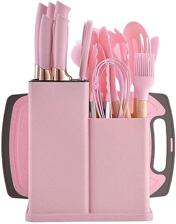 Amazon.com: Paris Hilton 10 Piece Cutlery Block Set, Pink Knife Set ...