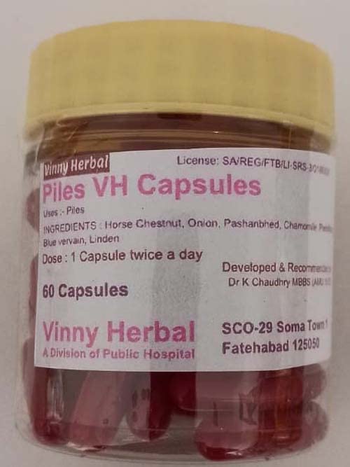 Buy Vinny Herbal Piles VH Capsules 60 Caps Jar Online at Low Prices in ...