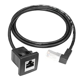 RIIEYOCA RJ45 Network Extension Cable, 90 Degree Up Angle Male to ...
