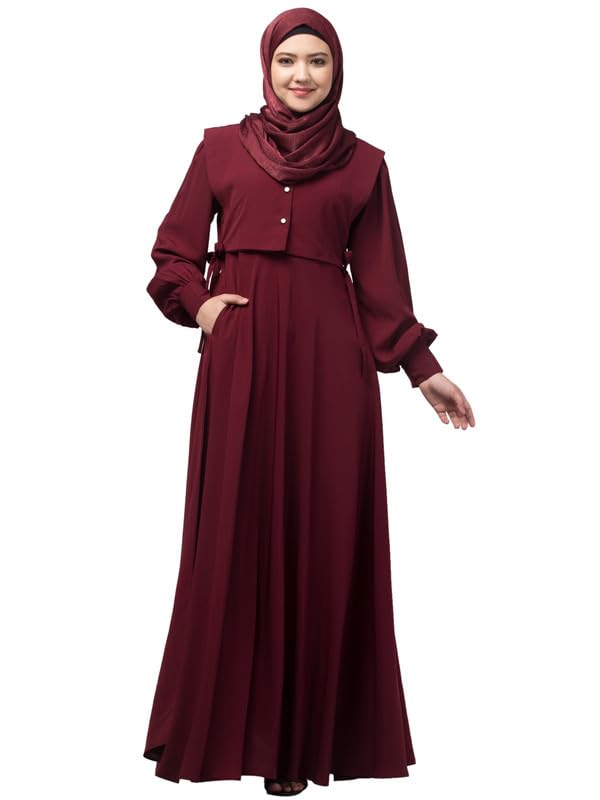 Muslim Closet Umbrella Abaya With Detachable Upper And Hidden Zip On ...