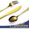 Amazon.com | 60 Pieces Gold Silverware Set For 12, Stainless Steel ...
