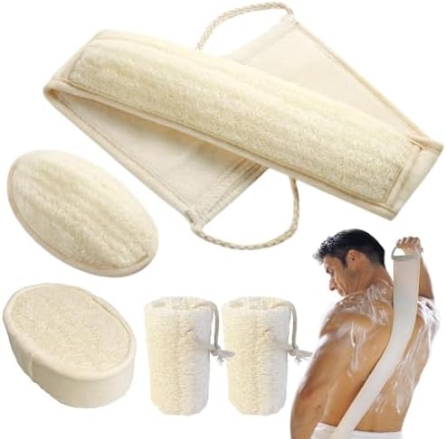 Amazon.com: YUNKWONG Natural Loofah Sponge, Exfoliating Body Scrubber ...