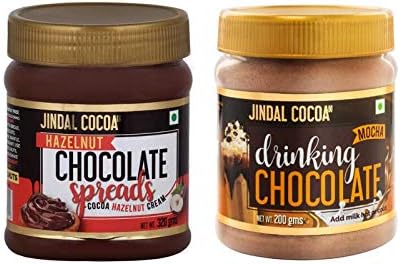JINDAL COCOA Combo of Chocolate Hazelnut Spread 320 Gm | Mocha Drinking ...