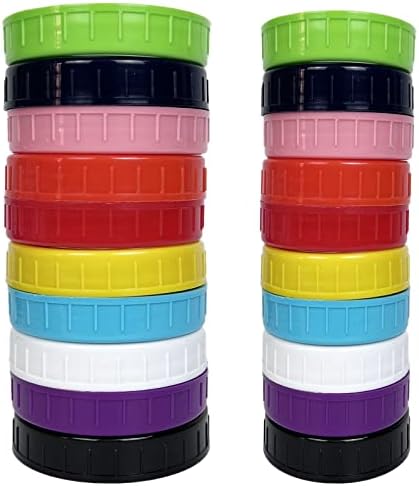 Plastic Mason Jar Lids BPA Free Canning Jar Lids with Silicone Grommets ...
