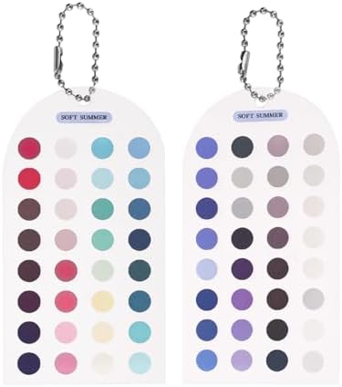 Amazon.com: 2pcs Color Analysis Swatch Cards, Portable Soft Summer ...