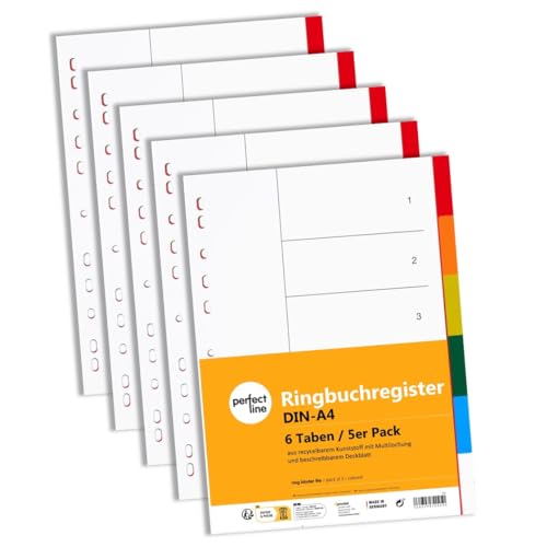 perfect line Plastic File dividers A4, Folder dividers for Lever Arch ...