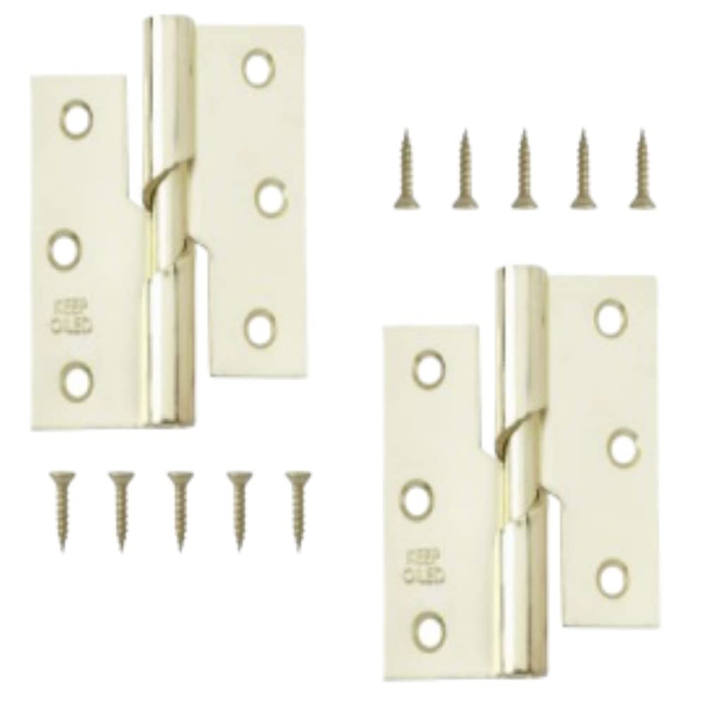 Brass Rising Butt Door Hinges Left Handed Steel 3 Inch | Desertcart INDIA