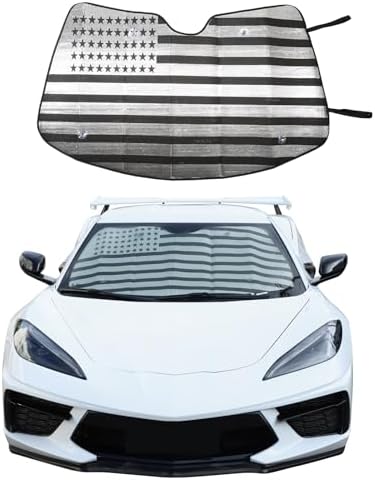 Amazon.com: Windshield Sunshade Fit for Chevrolet Corvette C8 2020-2024 ...