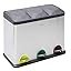 Arregui Step Bin CR705-30L Stainless Steel Trash and Recycling Bin with ...