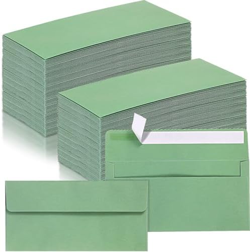 Amazon.com : Chivertion 150 Pcs Business Envelopes Self Adhesive Sage ...
