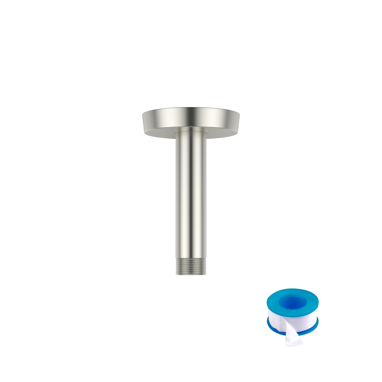 Snapklik.com : Lordear Shower Arm 4 Inch Brushed Nickel Ceiling Mount ...